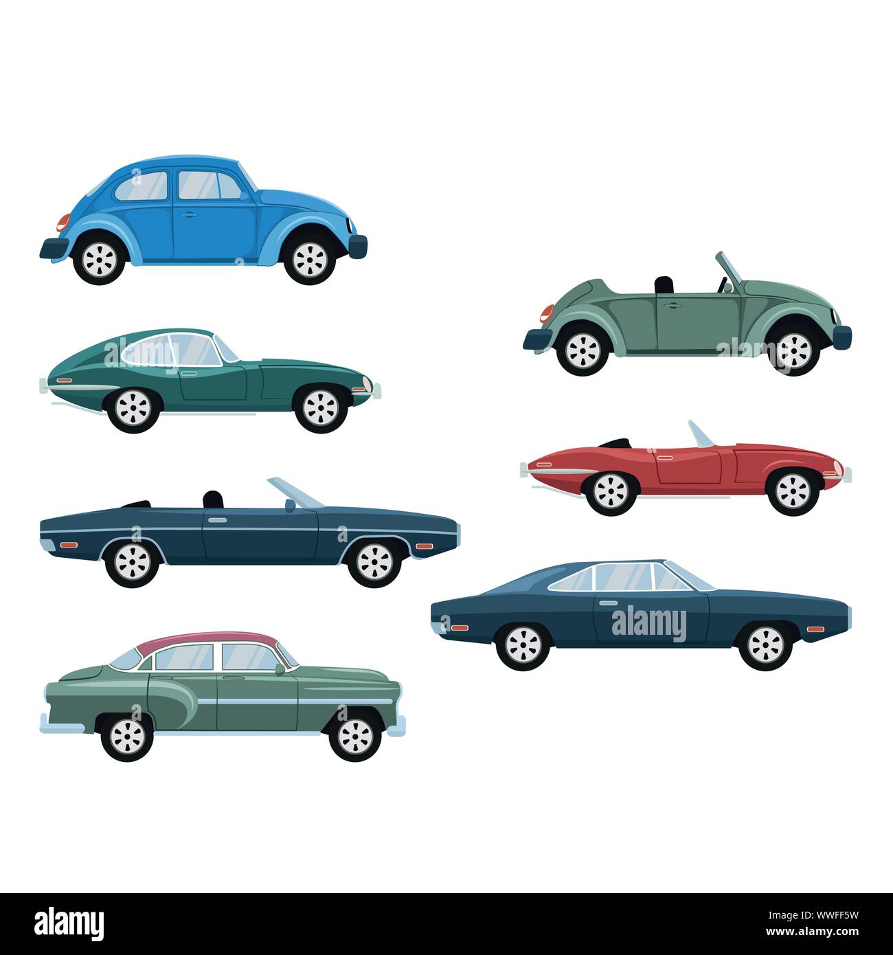 Retro antique classic luxury car design set Stock Vector Image & Art ...