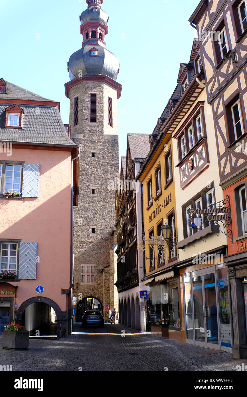 St Martin's Church on the Moselle River, Cochem, Germany Stock Photo ...
