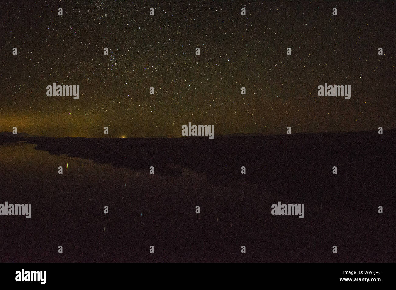Stars over the Rio Grande, Costilla County, Colorado, USA Stock Photo ...