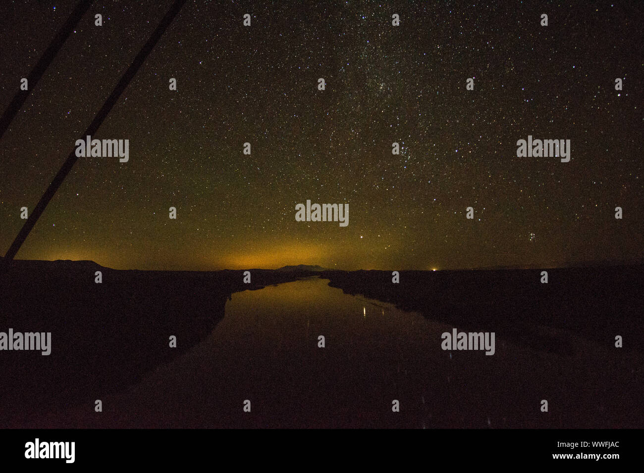 Stars over the Rio Grande, Costilla County, Colorado, USA Stock Photo ...