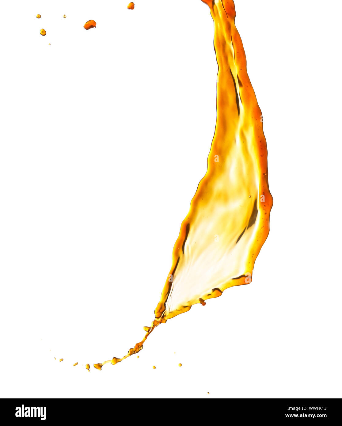 Splash of coffee on white background Stock Photo - Alamy