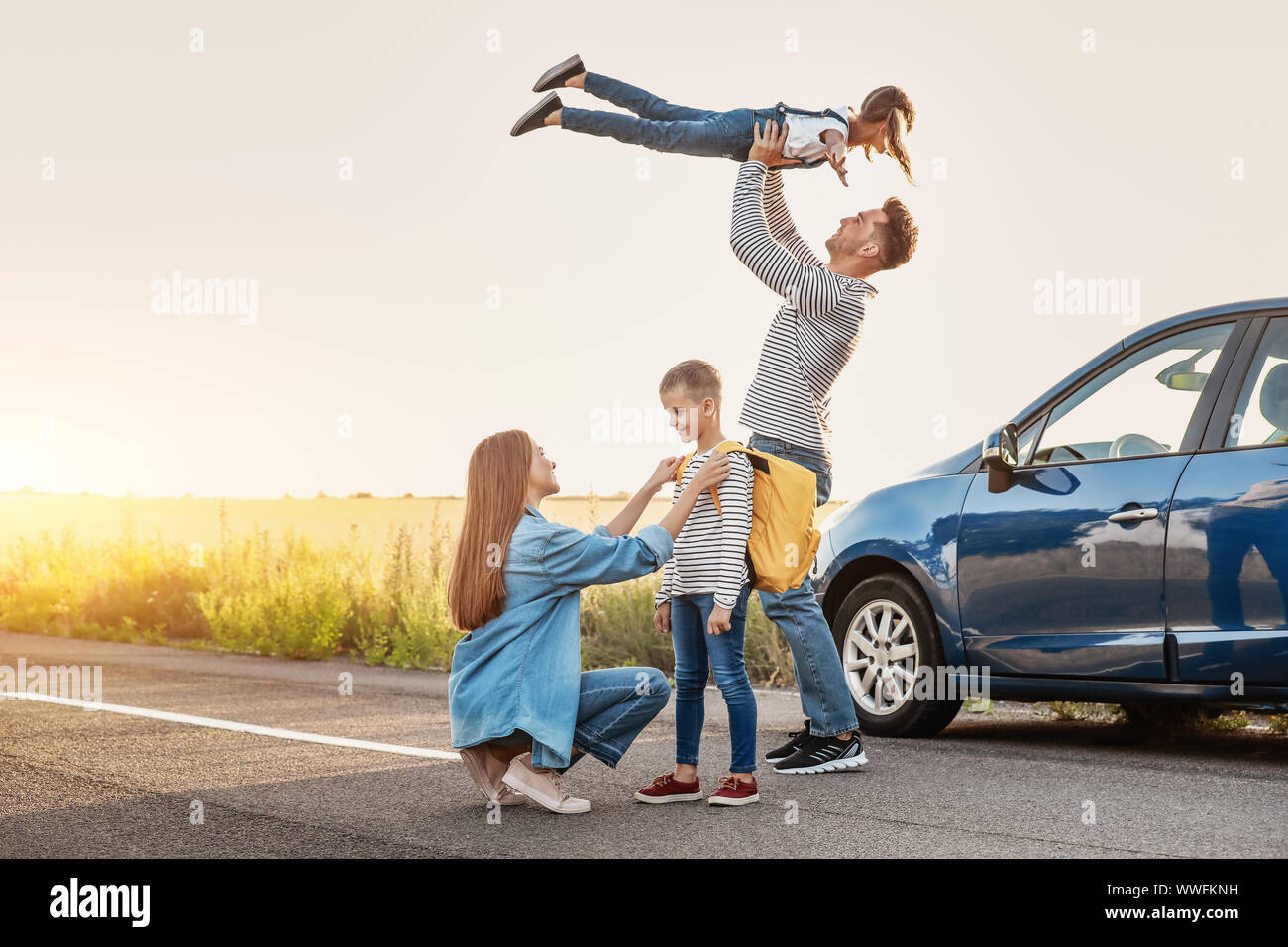 Mother car goodbye hi-res stock photography and images - Alamy