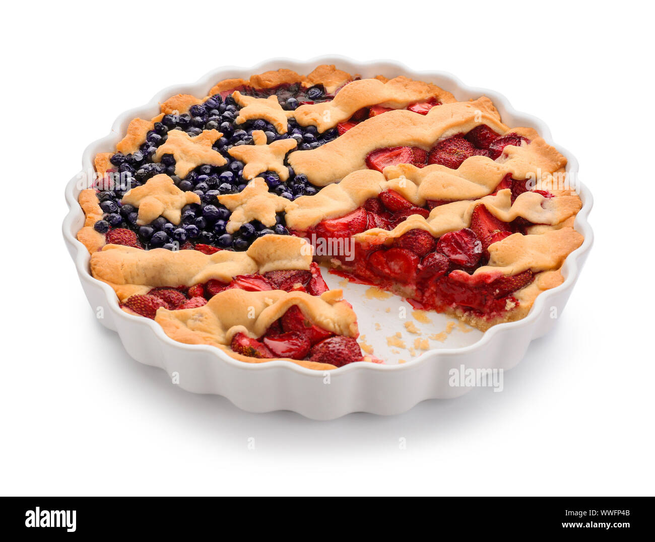 American flag and pie Cut Out Stock Images & Pictures - Alamy