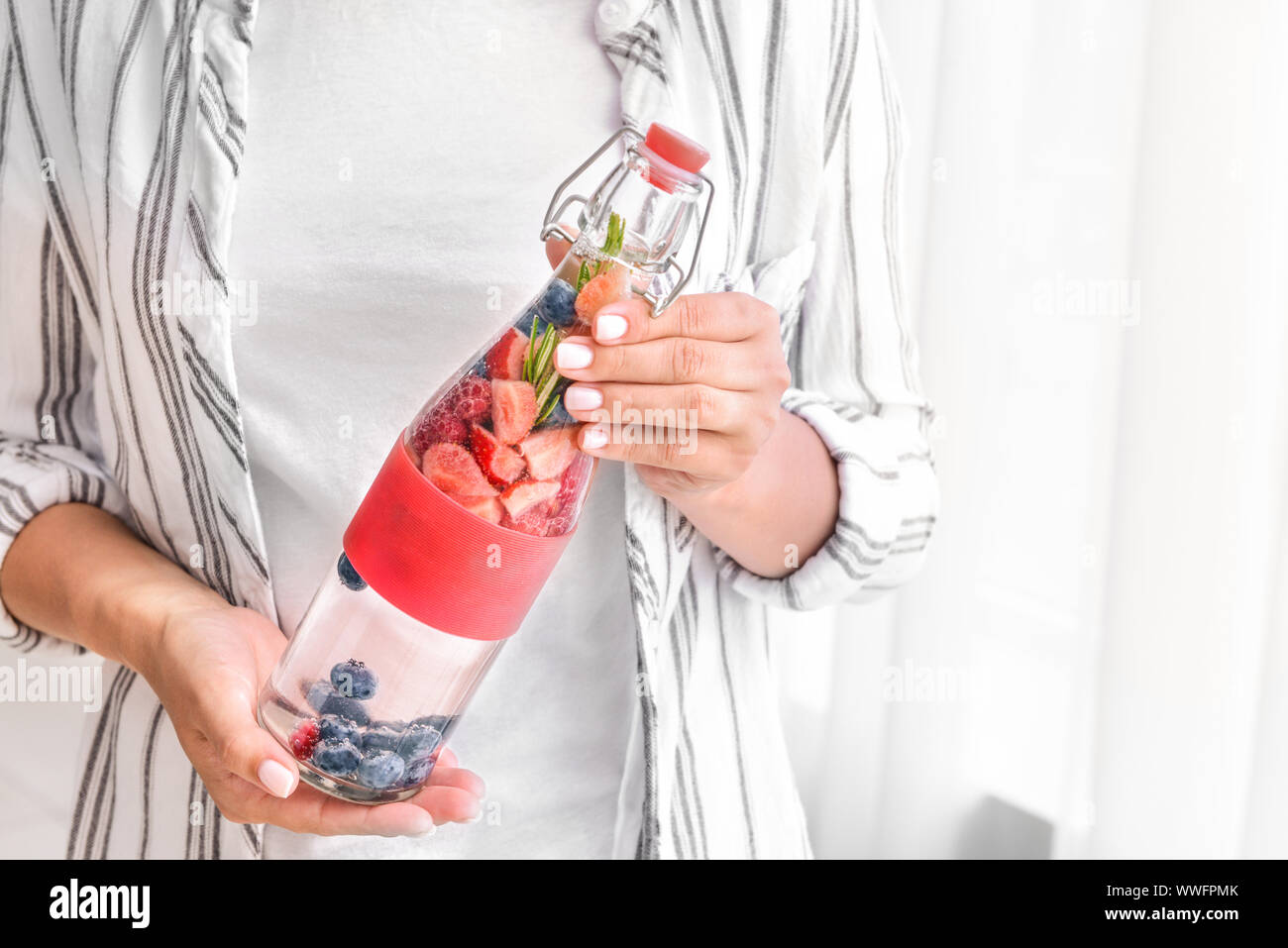 Infused water woman hi-res stock photography and images - Alamy