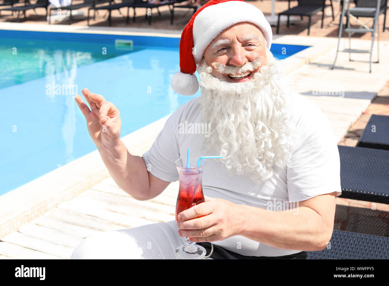 Santa claus cocktail showing hi-res stock photography and images - Alamy