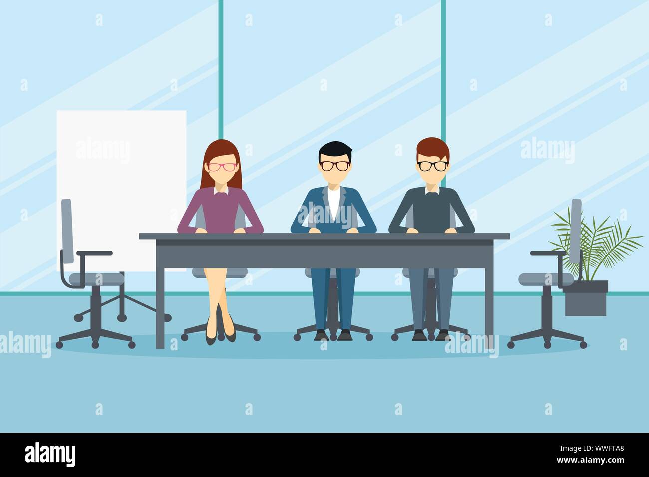 Office corporate meeting Stock Vector Images - Alamy