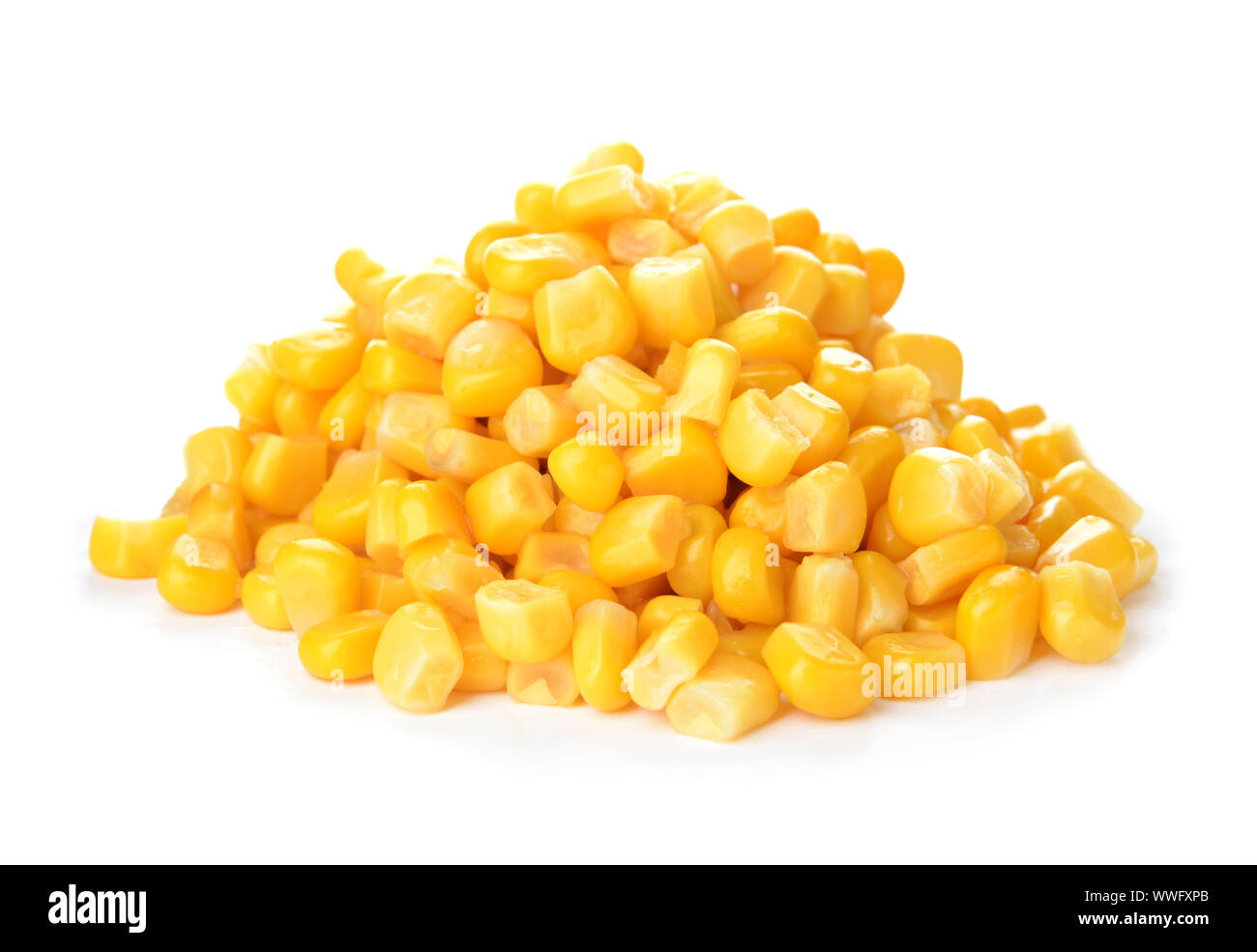 Fresh corn kernels on white background Stock Photo - Alamy