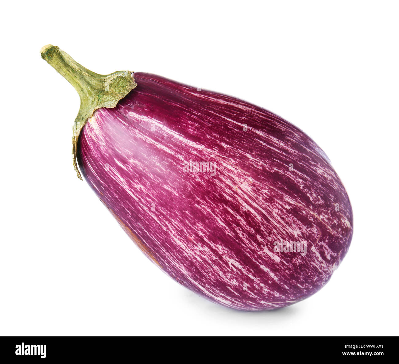 Fresh eggplant on white background Stock Photo - Alamy