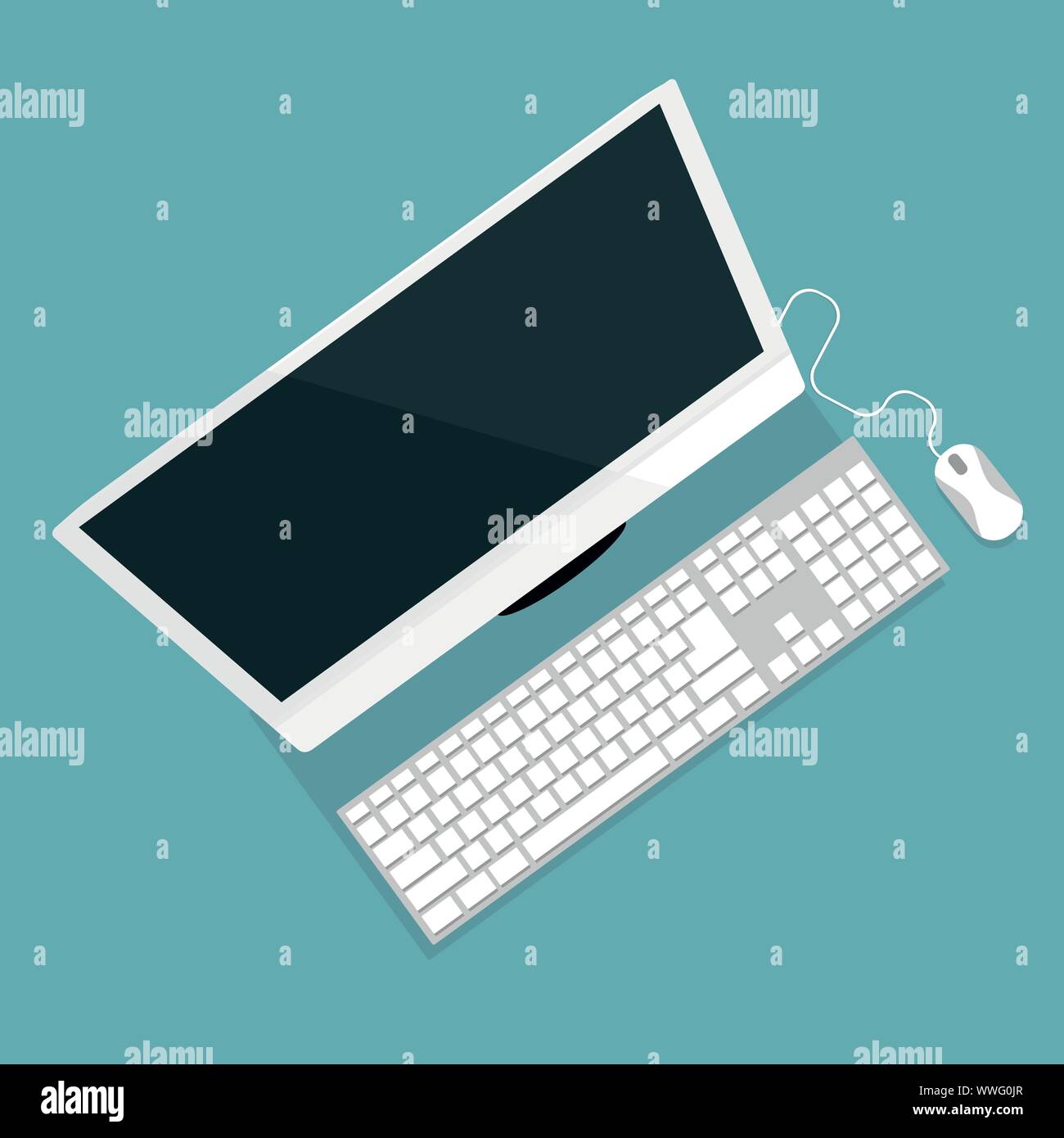 Modern computer design with top view Stock Vector Image & Art - Alamy
