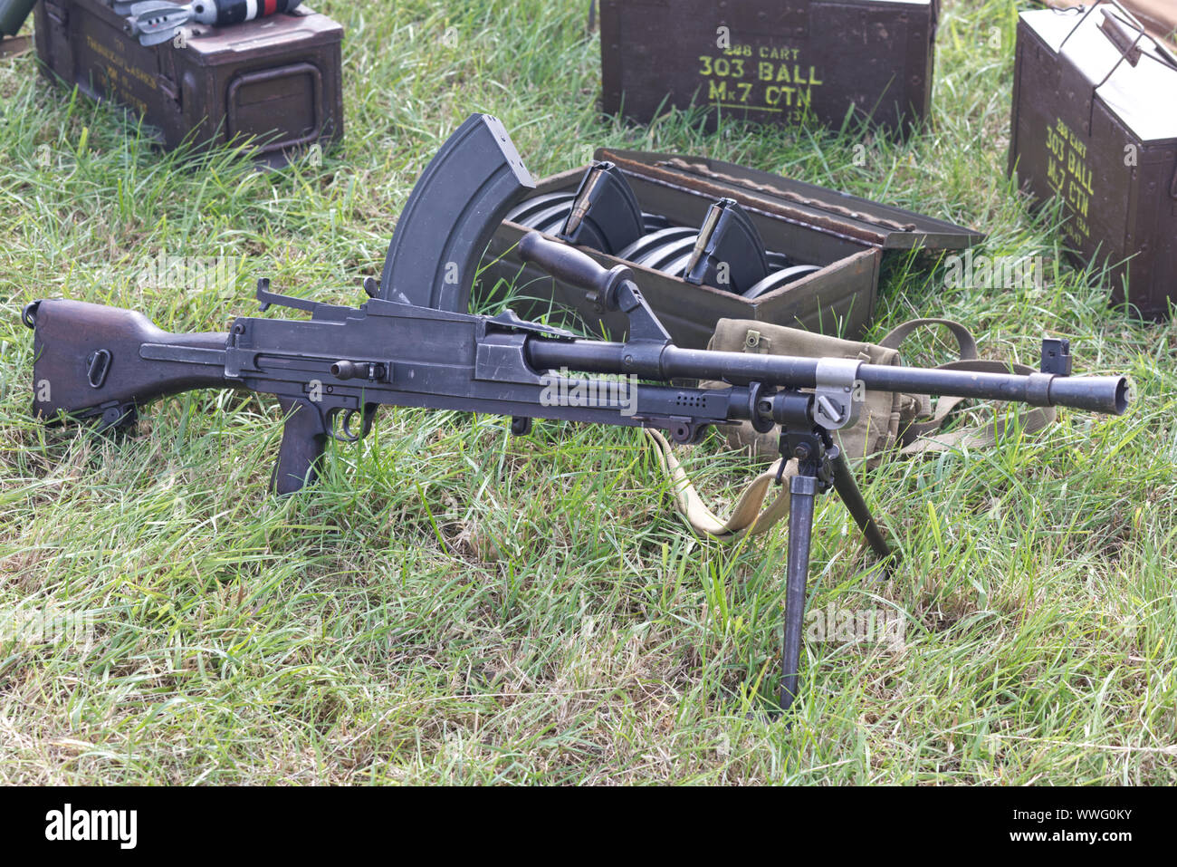 One of the most iconic British WW2 weapons, The Bren gun Stock Photo ...