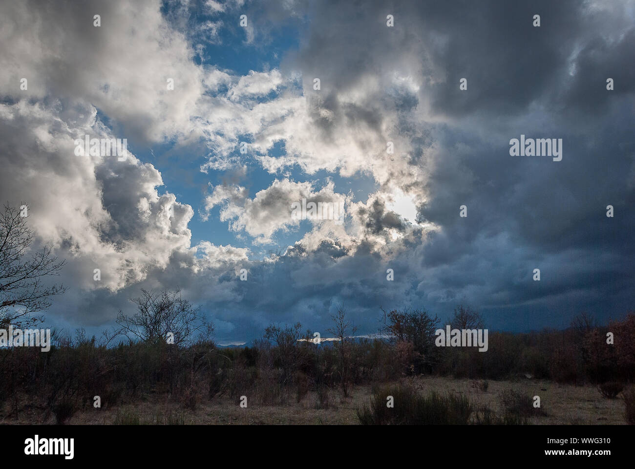 Spain Sky with storm clouds Stock Photo - Alamy