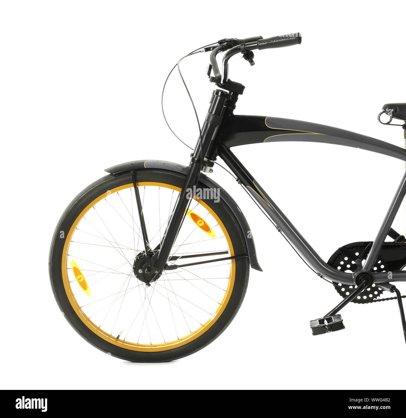 Modern bicycle on white background Stock Photo - Alamy