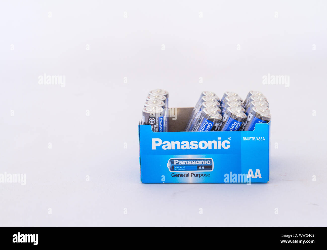 Alberton, South Africa - a box of AA size general purpose Panasonic ...