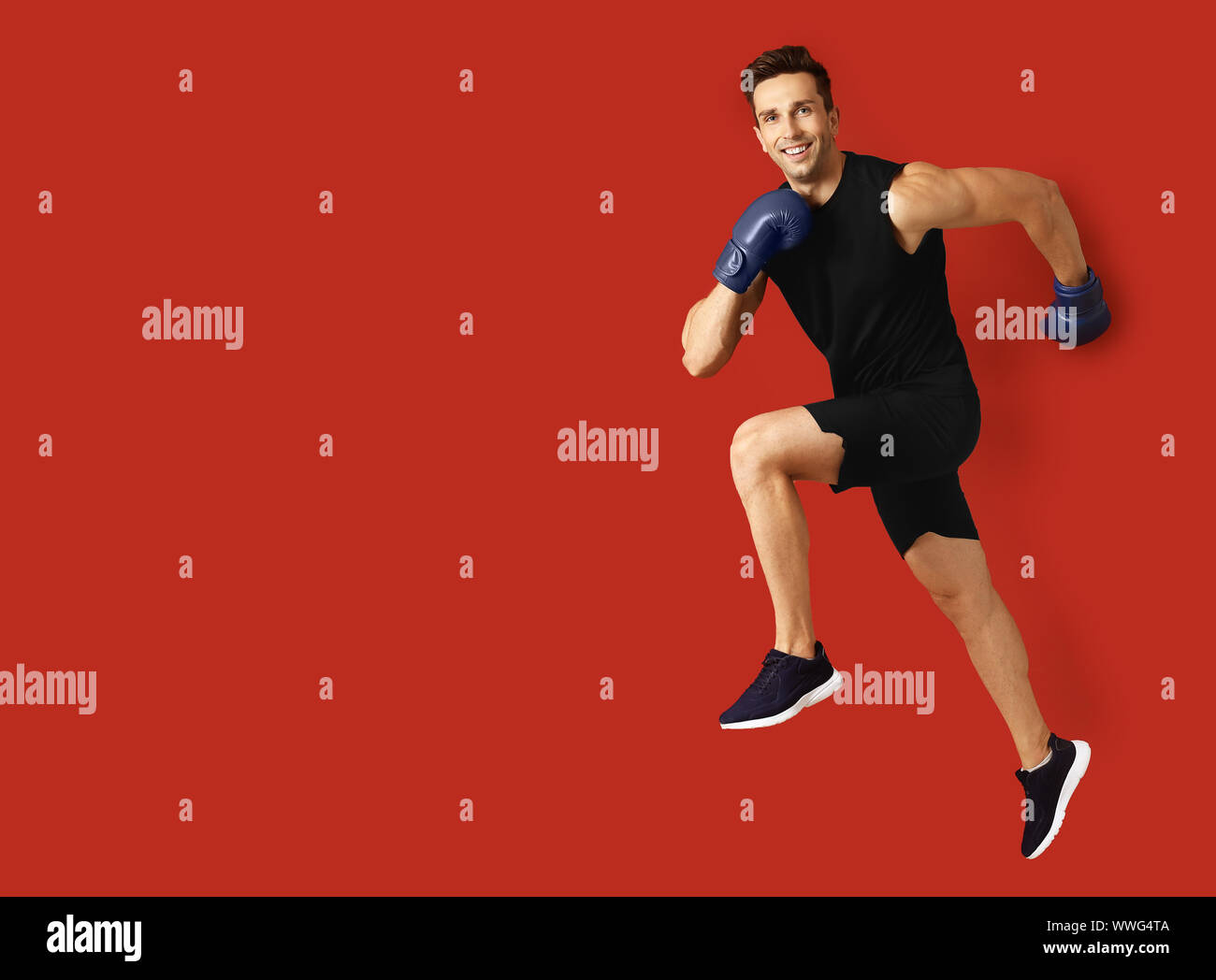 Boxer running training hi-res stock photography and images - Alamy