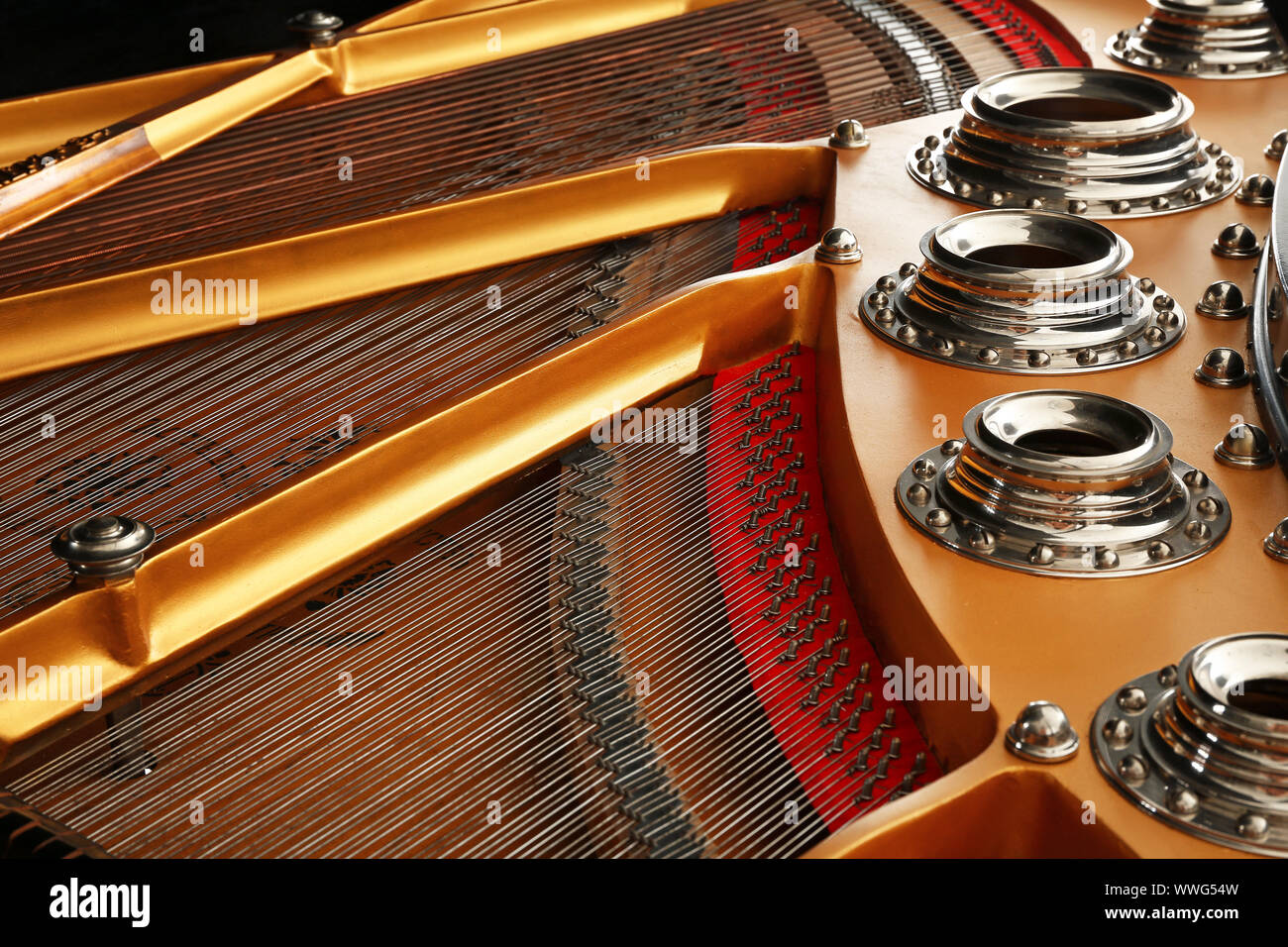 View of open piano, closeup Stock Photo - Alamy