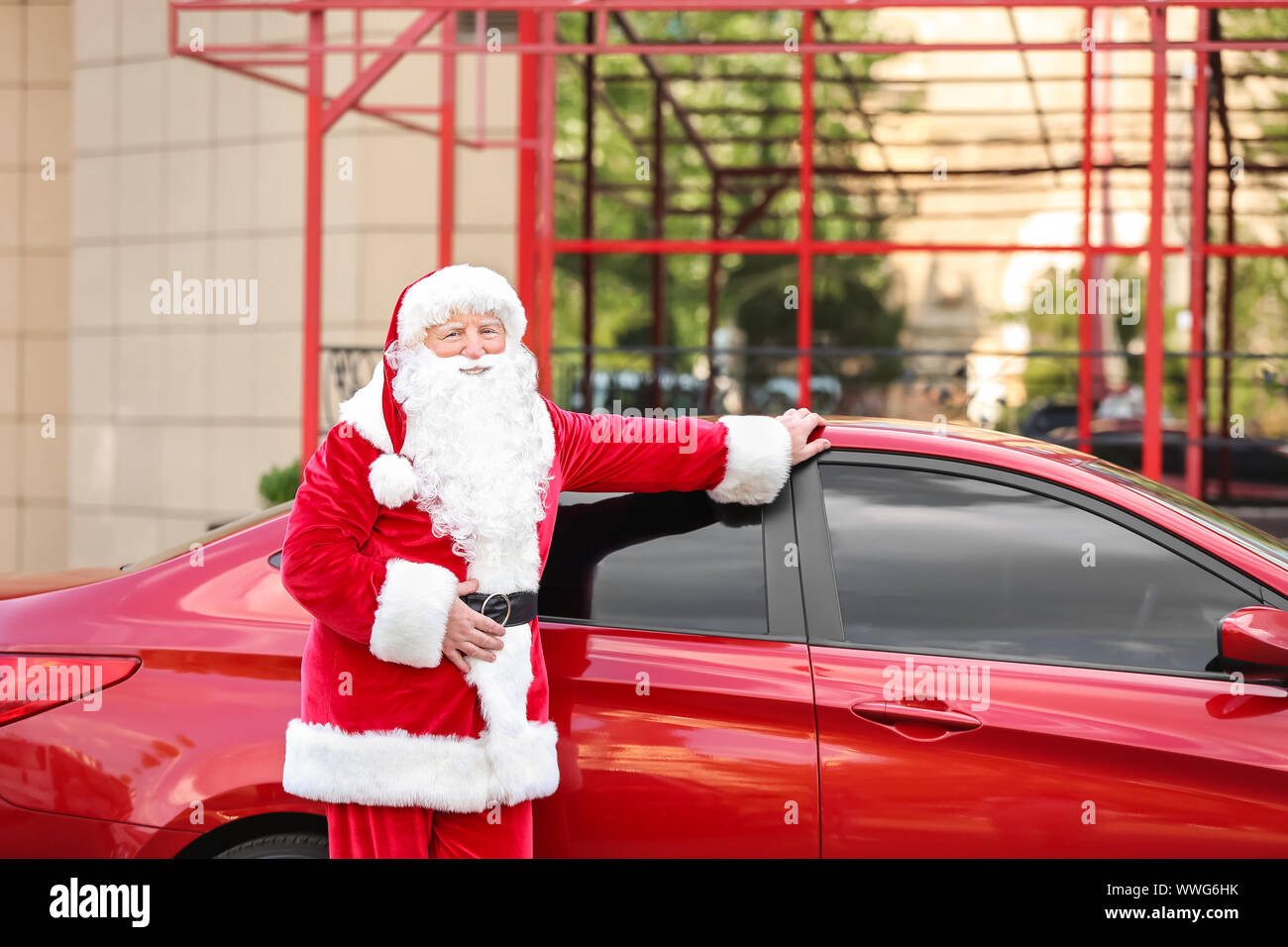 Portrait car driver santa hi-res stock photography and images - Alamy
