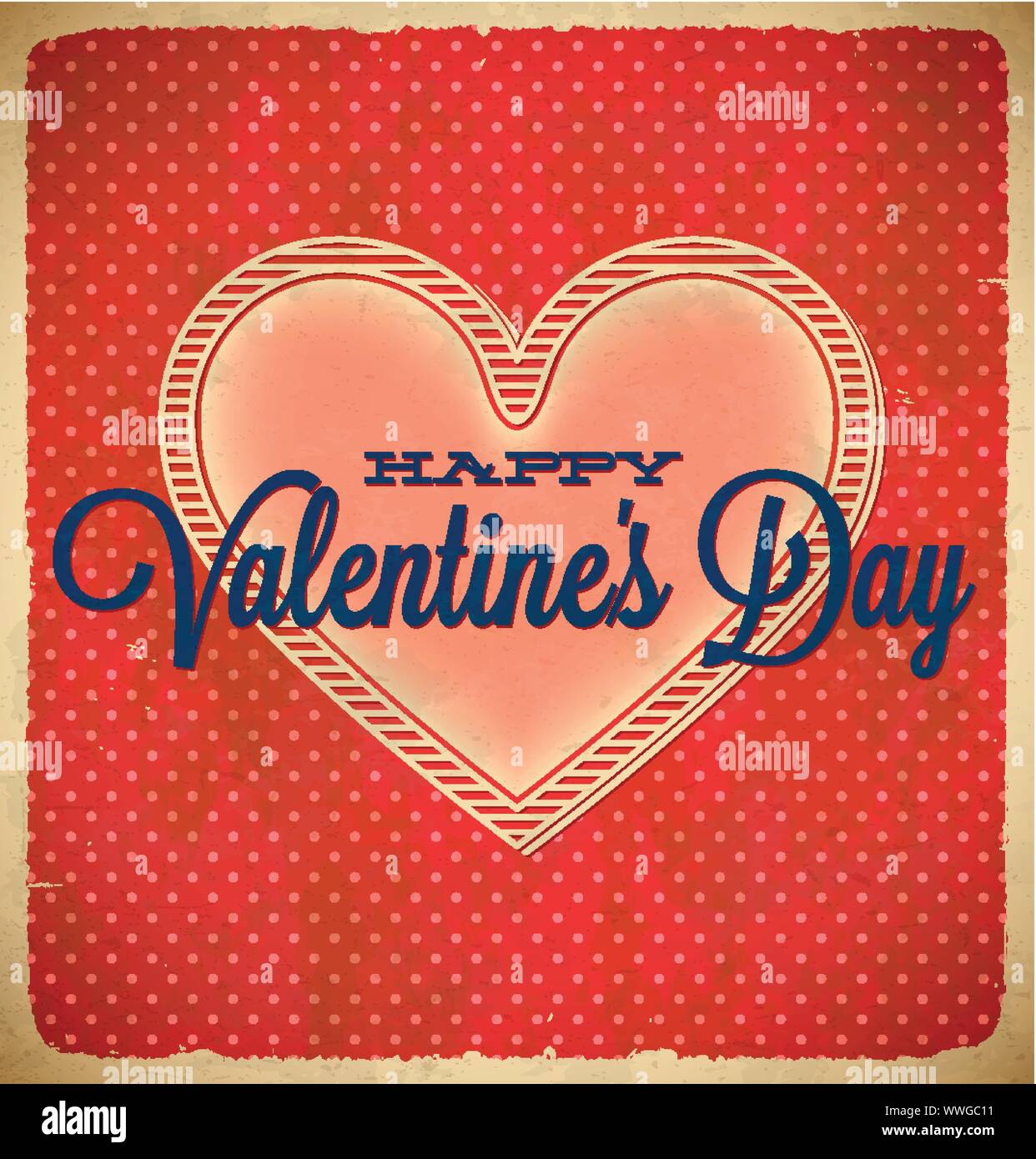 Valentine's Day card with polka dots Stock Vector Image & Art - Alamy