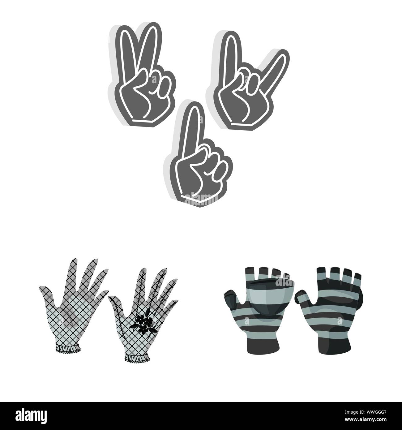 Isolated object of property and distinctive icon. Set of property and ...