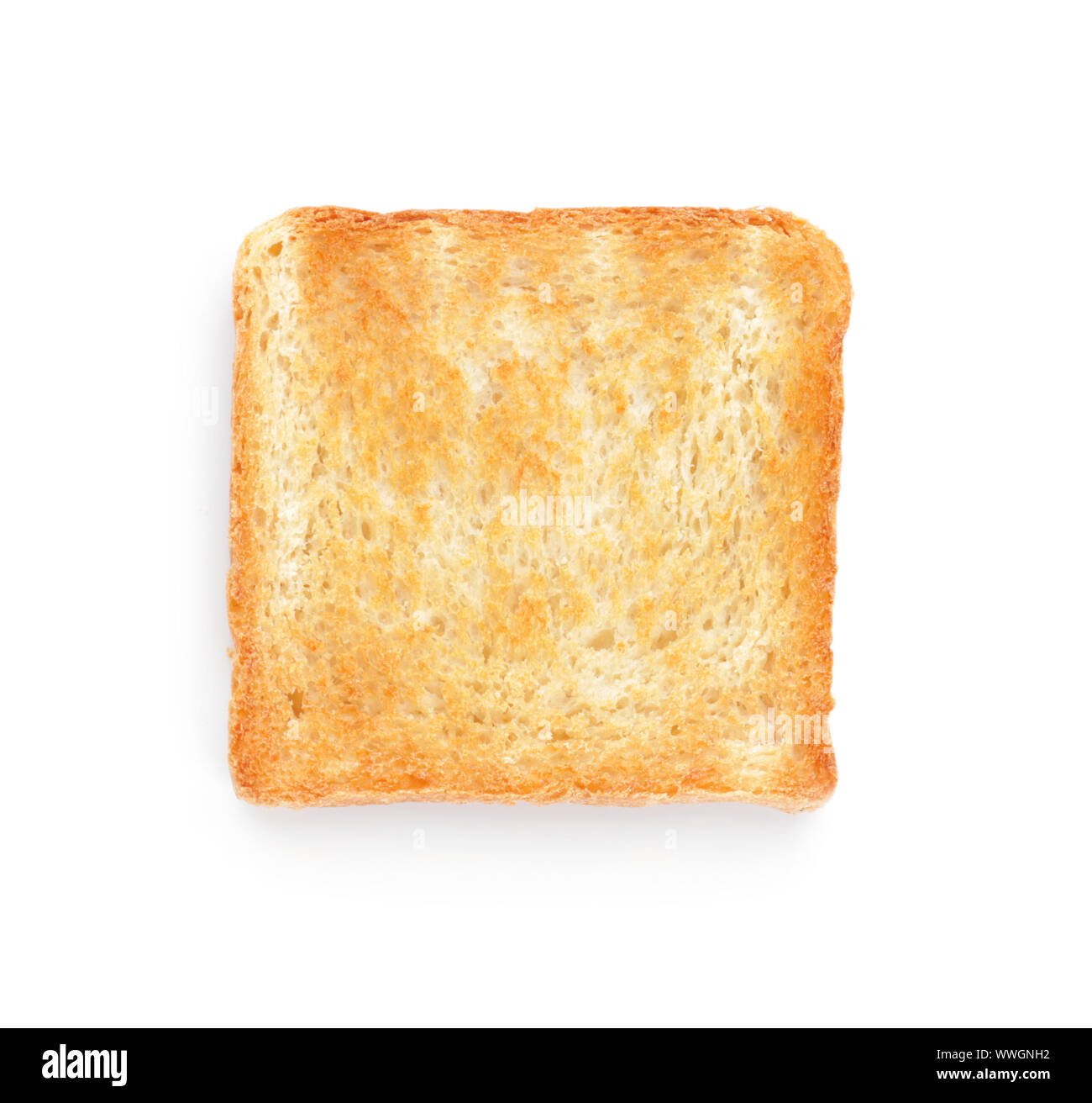 Tasty toasted bread on white background Stock Photo - Alamy