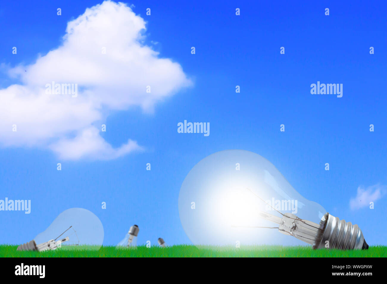Idea and inspiration concept, business creativity, light bulb on the ...
