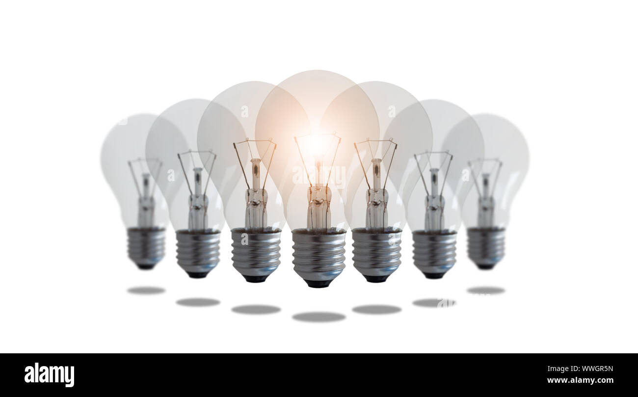 Idea and inspiration concept, business leadership success, group of ...