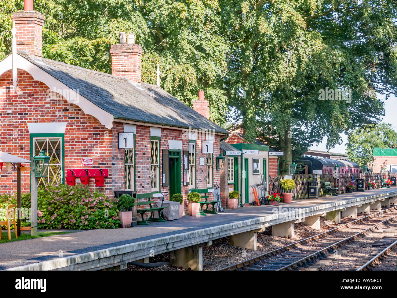Holt train station on the Poppy railway line Norfolk Stock Photo - Alamy