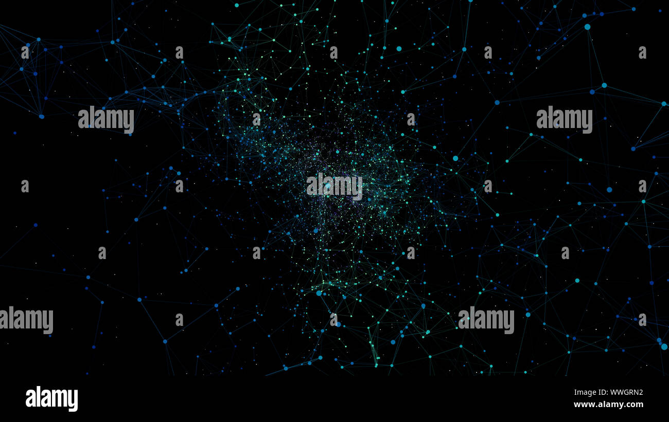 Abstract background of interconnected dots Stock Photo - Alamy