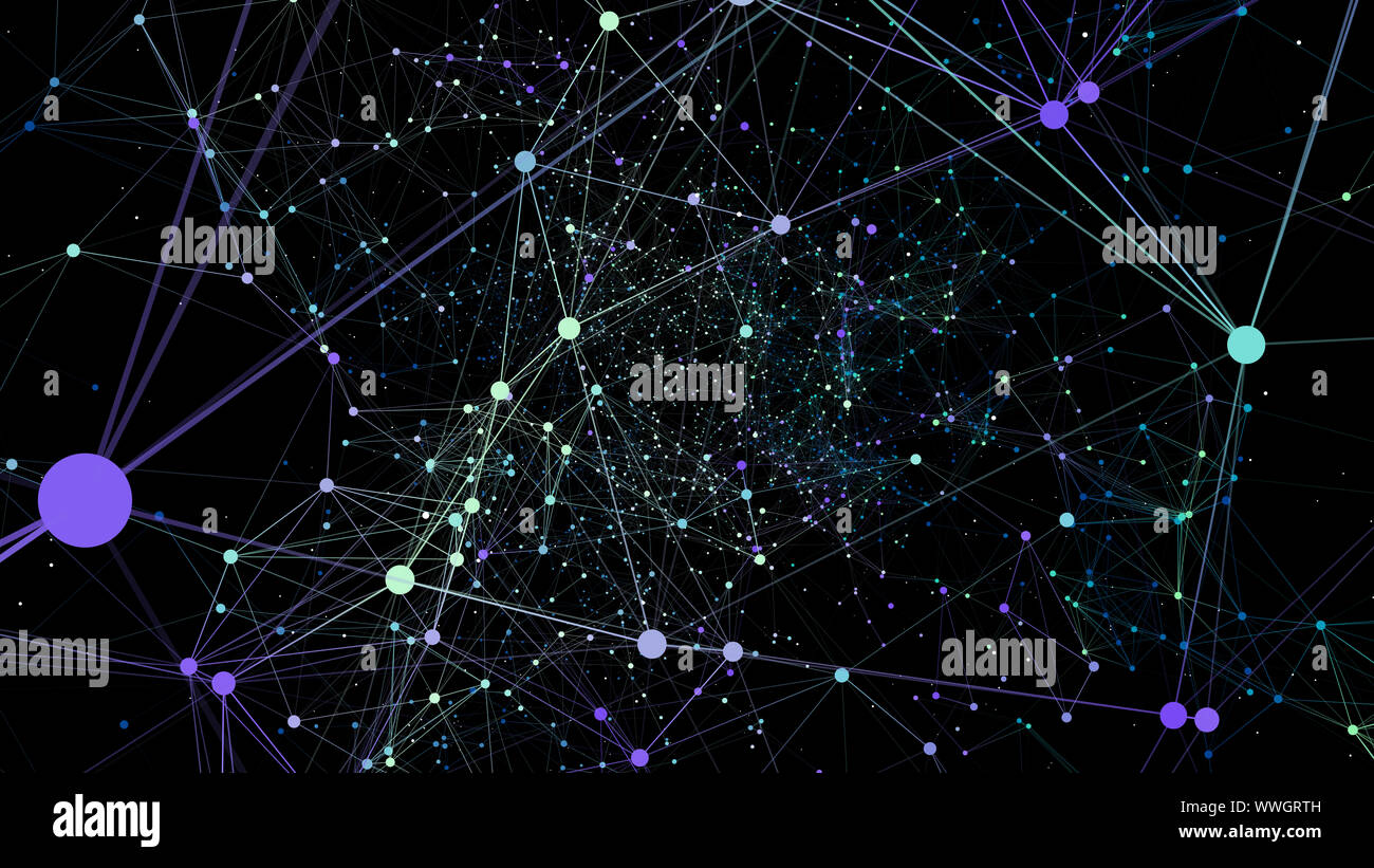Abstract background of interconnected dots Stock Photo - Alamy