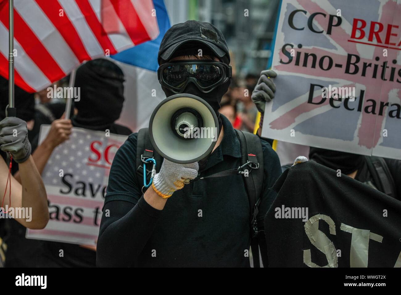 Police megaphone hi-res stock photography and images - Alamy