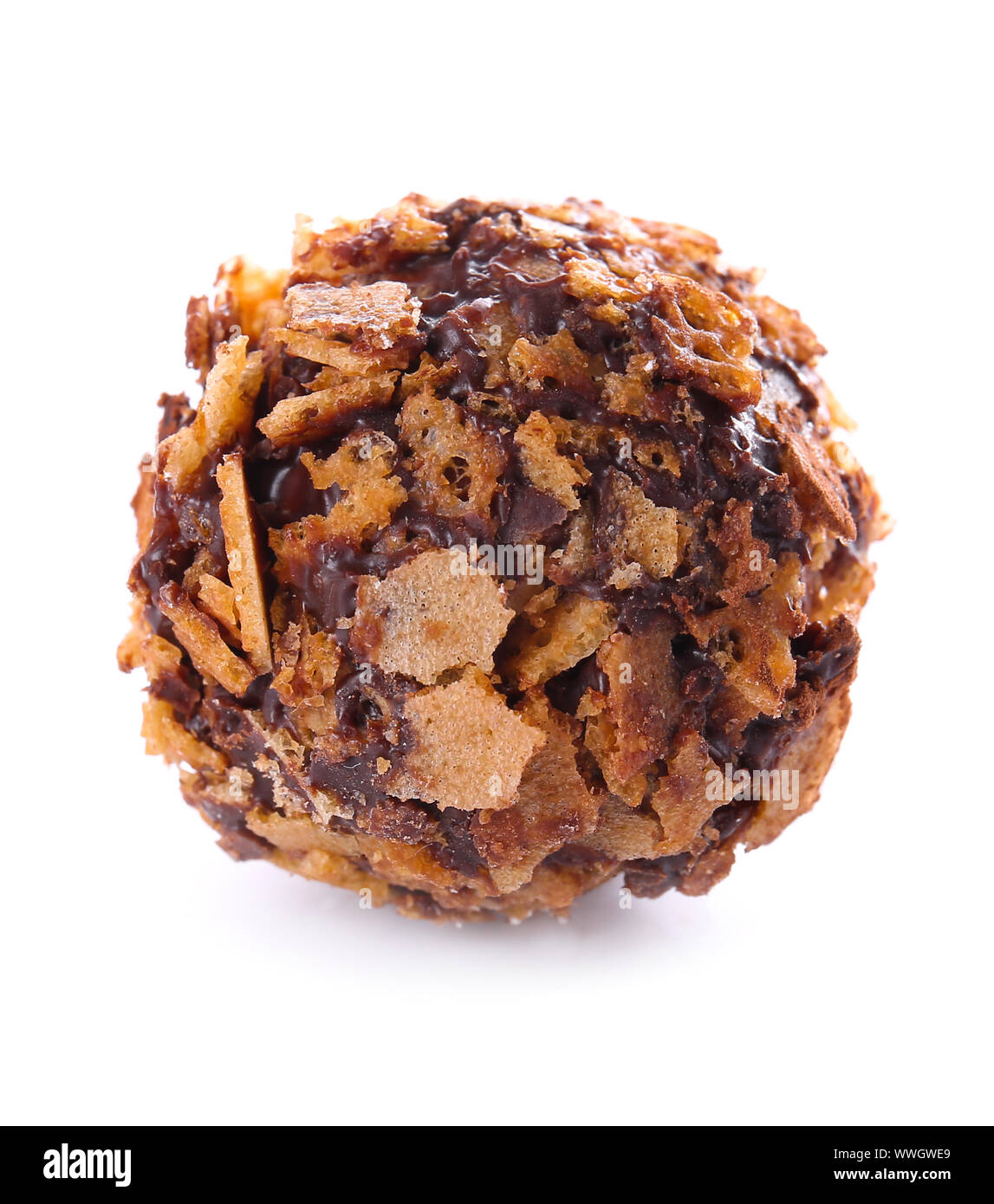 Tasty sweet truffle on white background Stock Photo - Alamy
