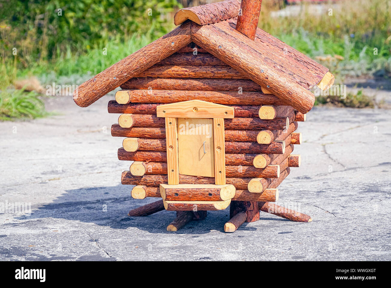 Model fabulous hut on chicken legs. Baba Yaga's House Stock Photo - Alamy