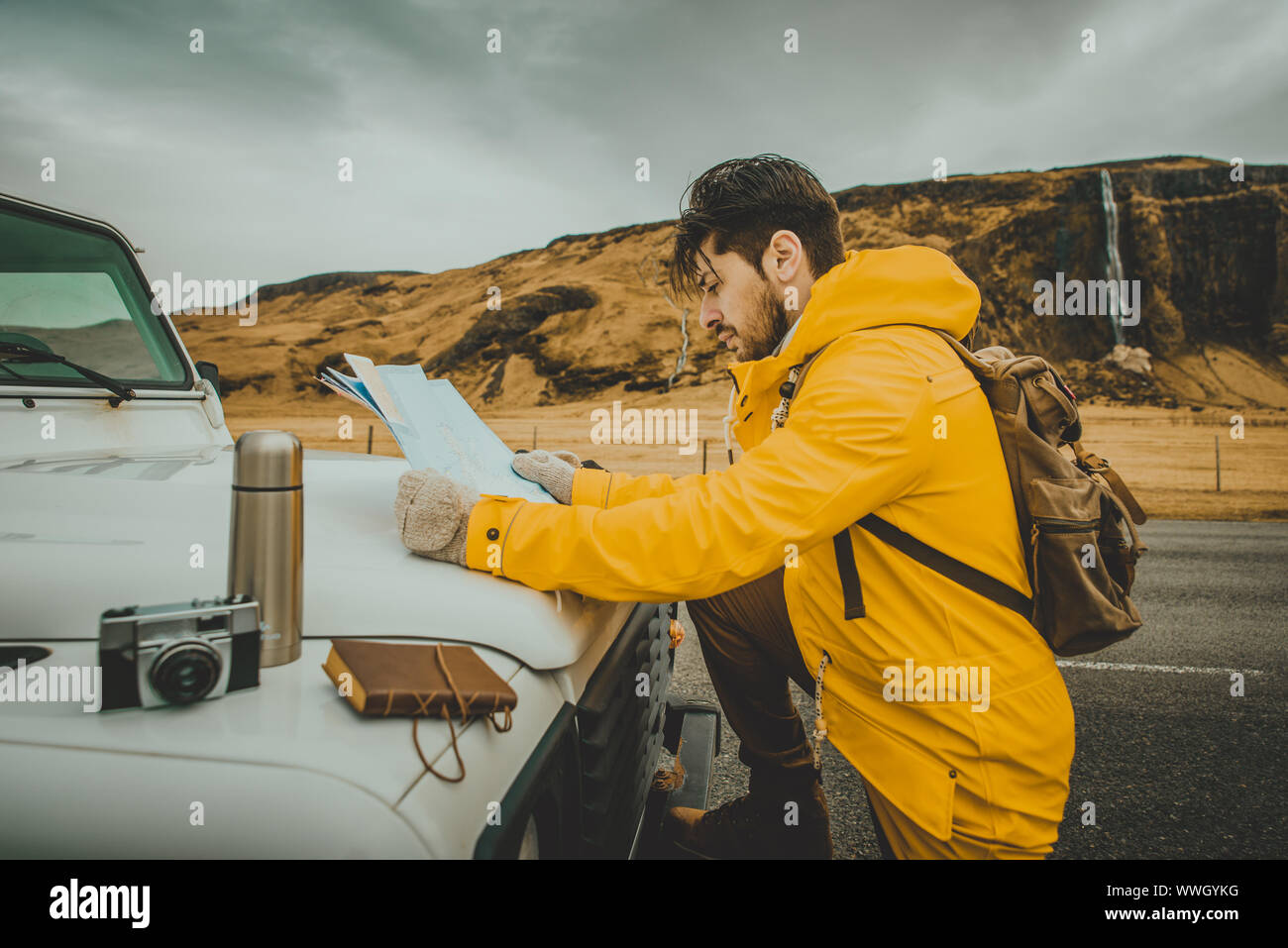 Explorer on the icelandic tour, traveling across iceland discovering ...