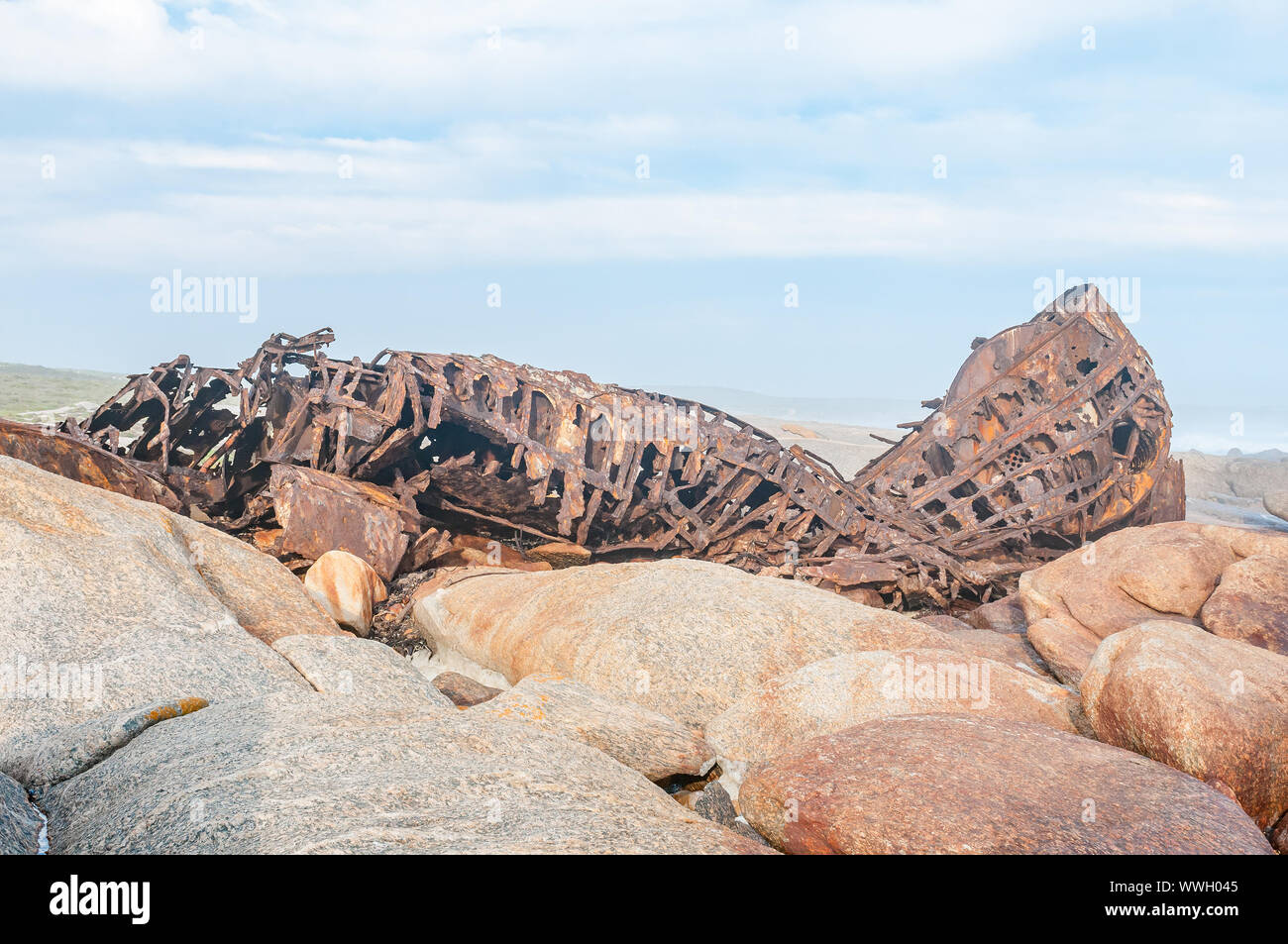 The wreck of the Aristea, a fishing trawler that ran aground on 4th ...