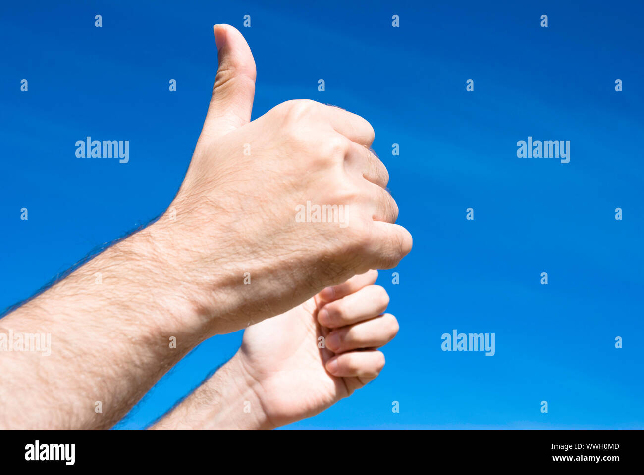 hands of man, focus point on nearest hand(selective Stock Photo - Alamy