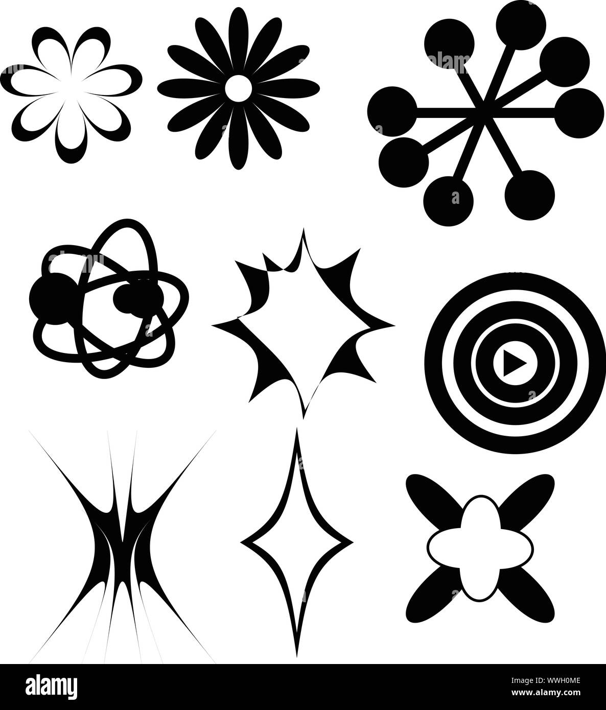 abstract retro elements Stock Photo - Alamy