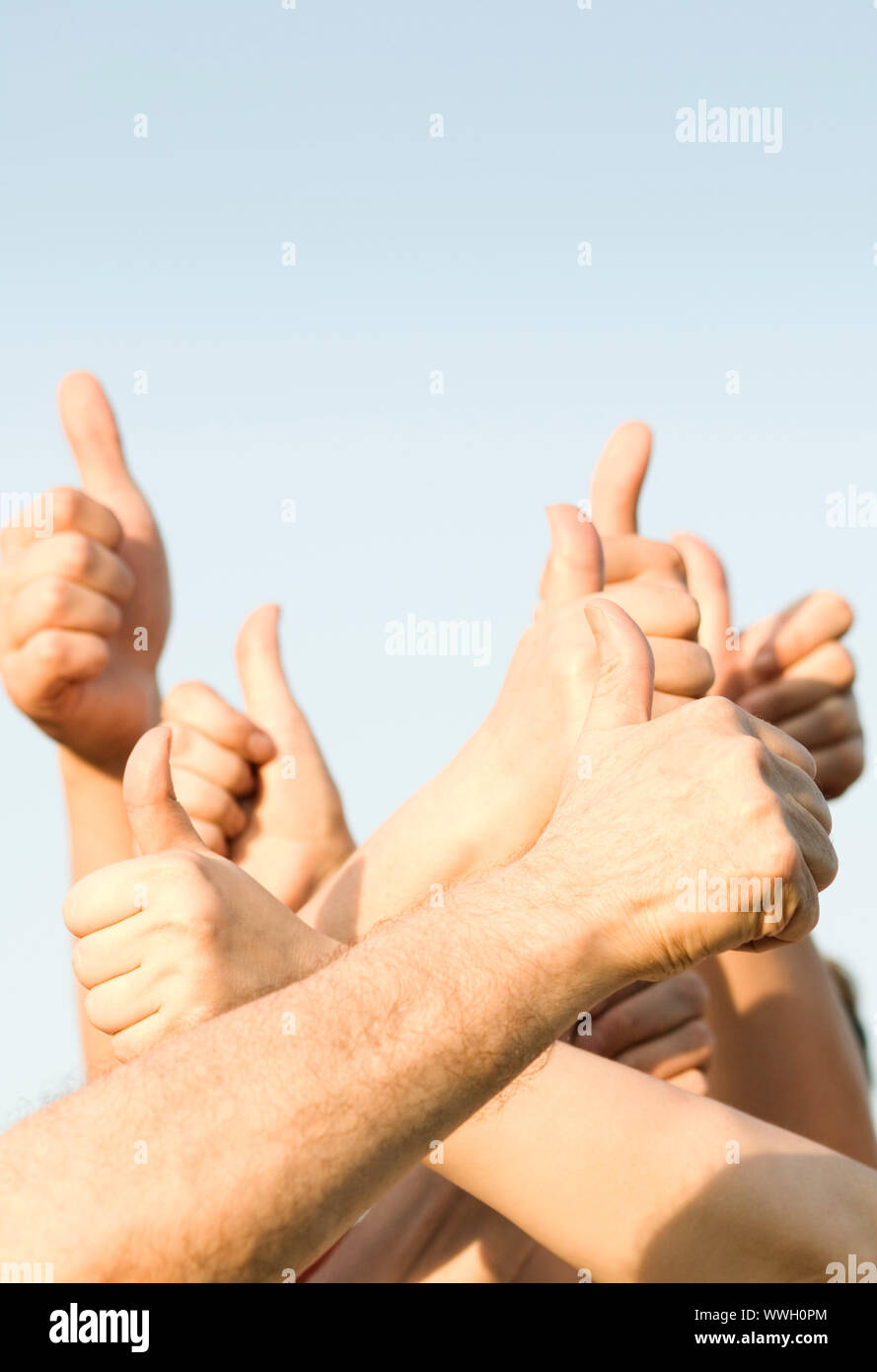 special photo f/x, focus point on nearest hand of man (selective Stock ...