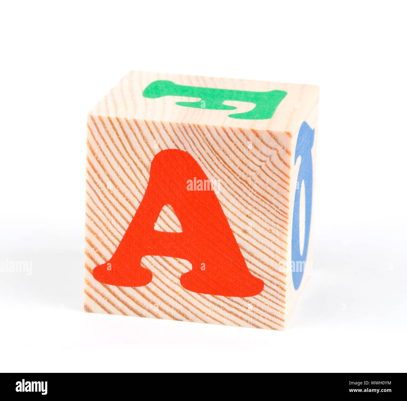 child brick with letter a, isolated on white background Stock Photo - Alamy