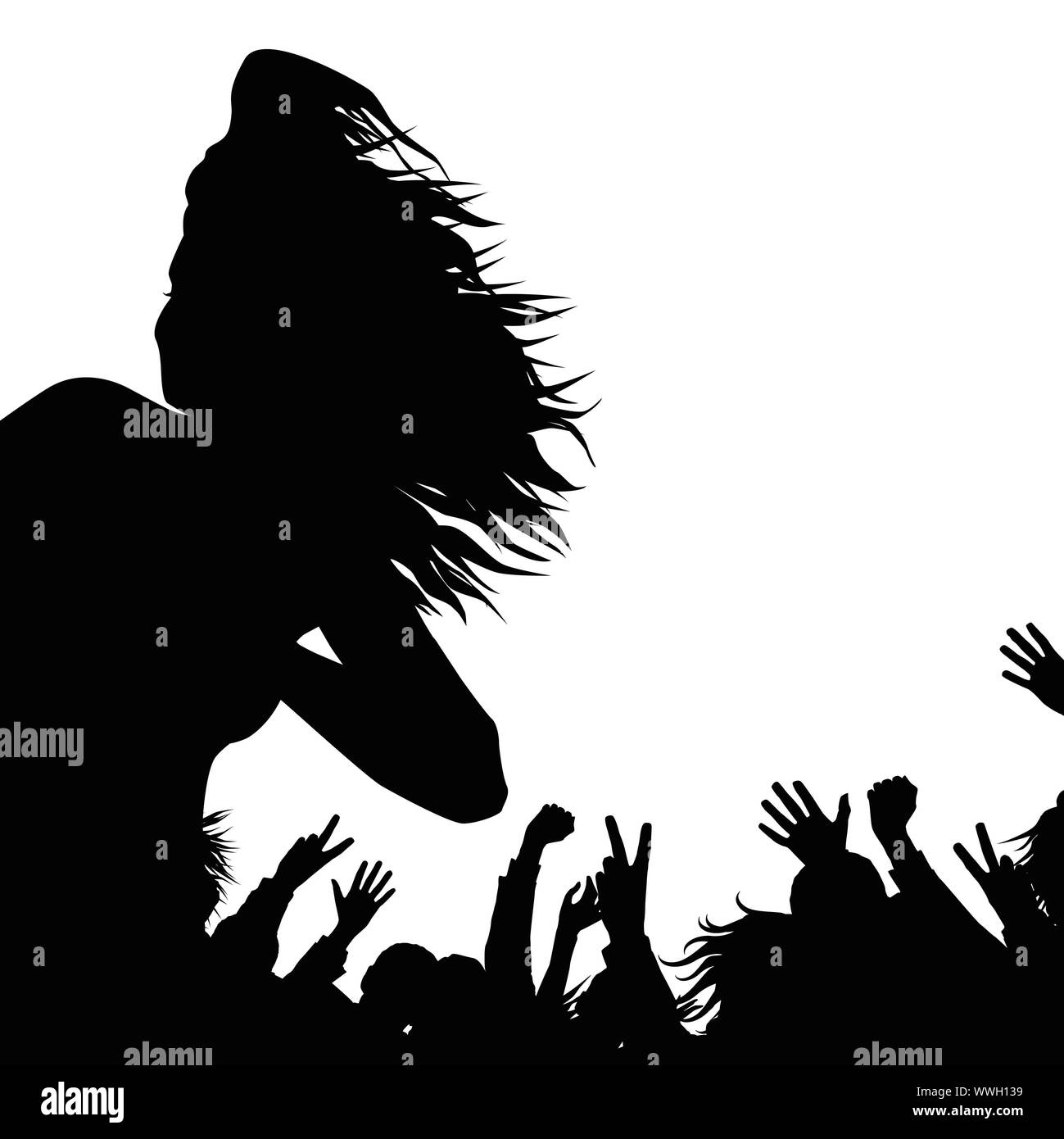 crowd backround isolated on white background Stock Photo - Alamy