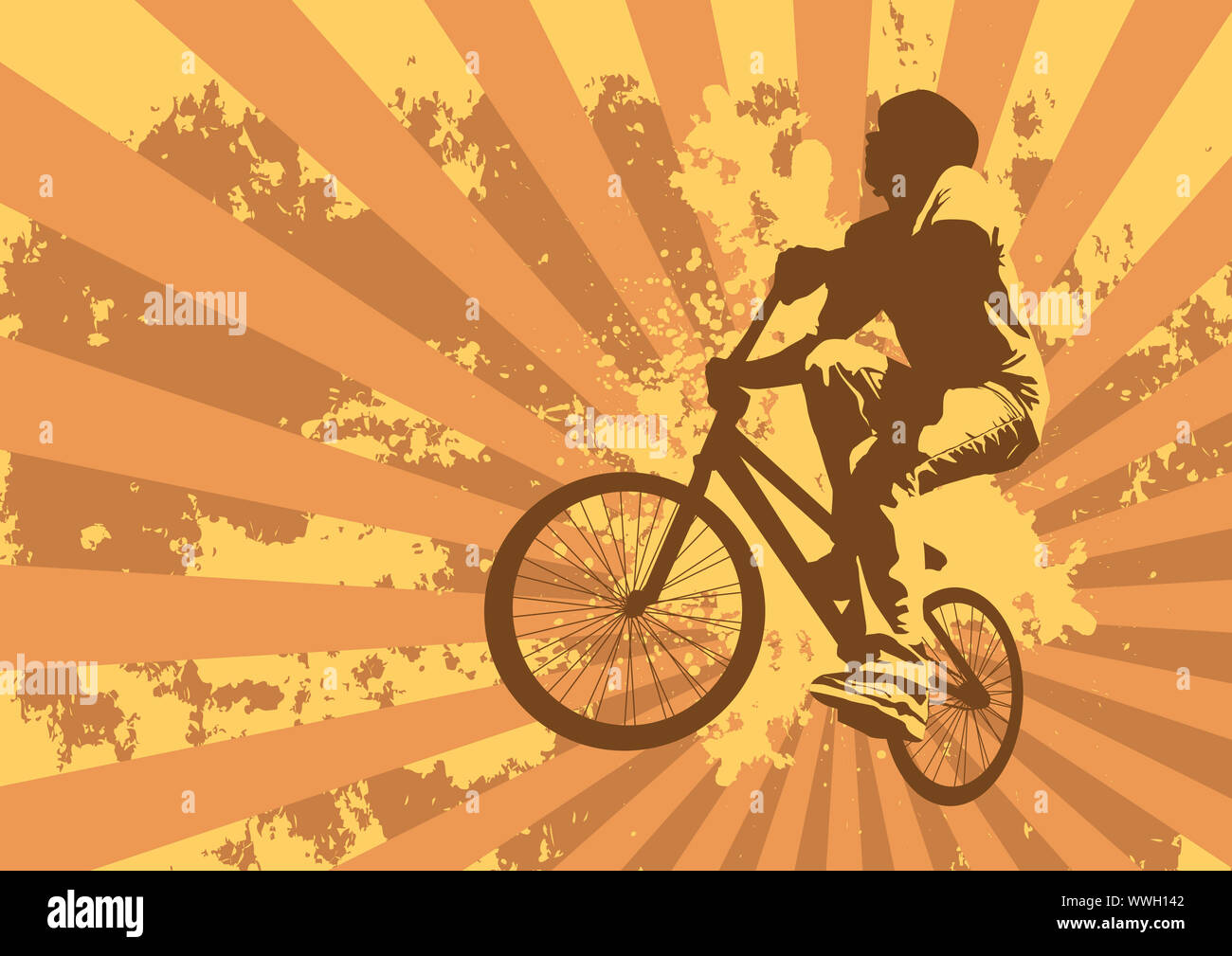 grunge f/x and biker made from my photos and textures Stock Photo - Alamy