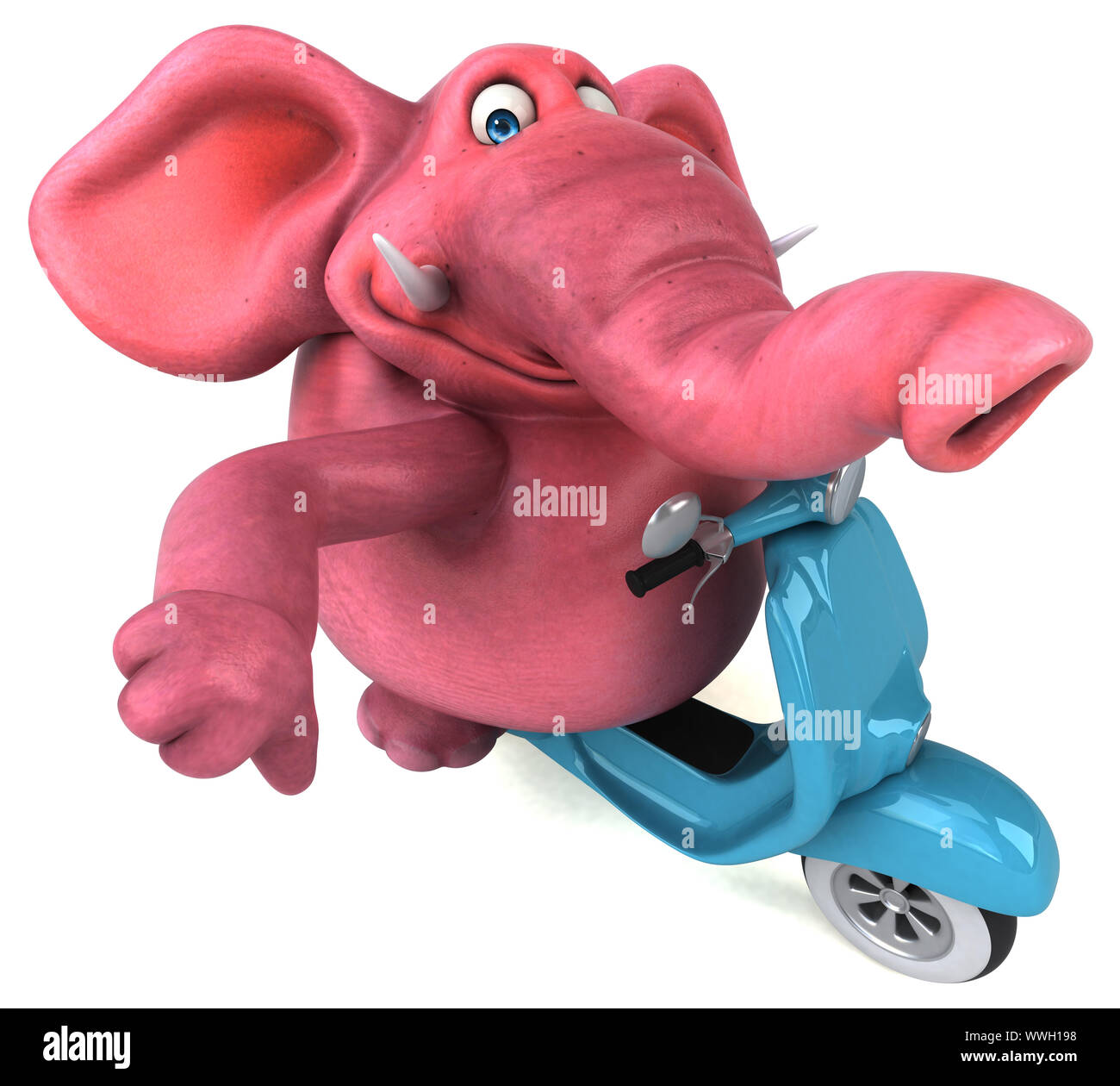 Fun elephant - 3D Illustration Stock Photo - Alamy