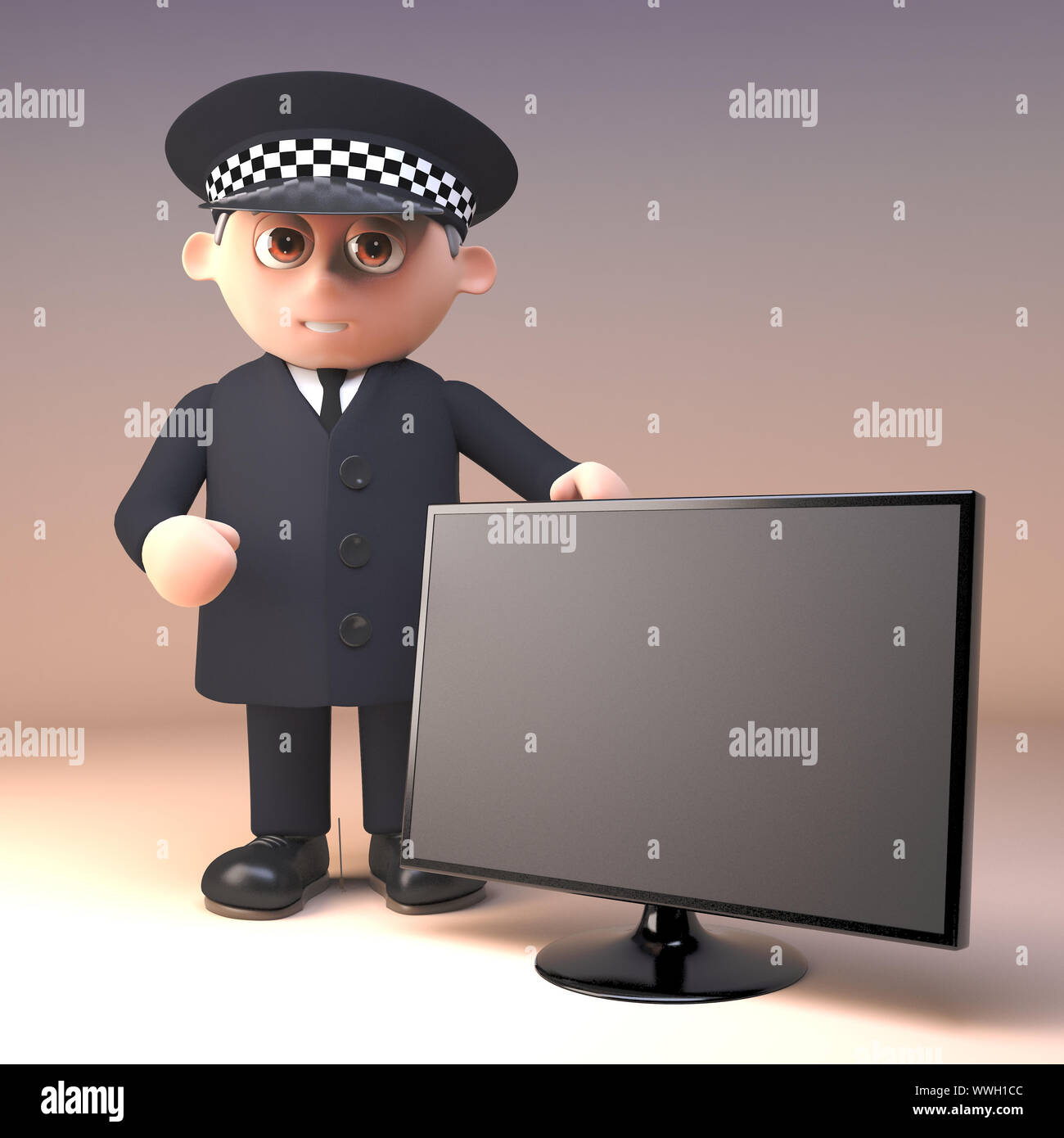 Funny Police Officer Cartoon