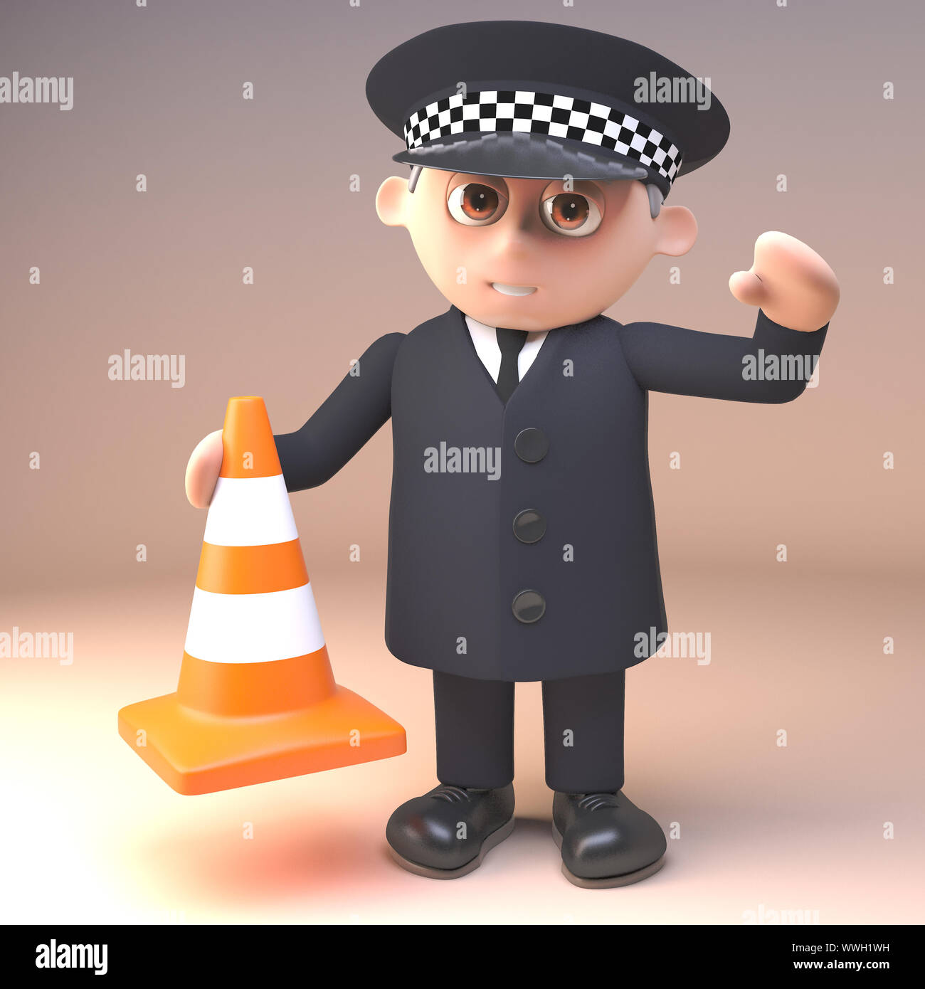 Funny Police Officer Cartoon