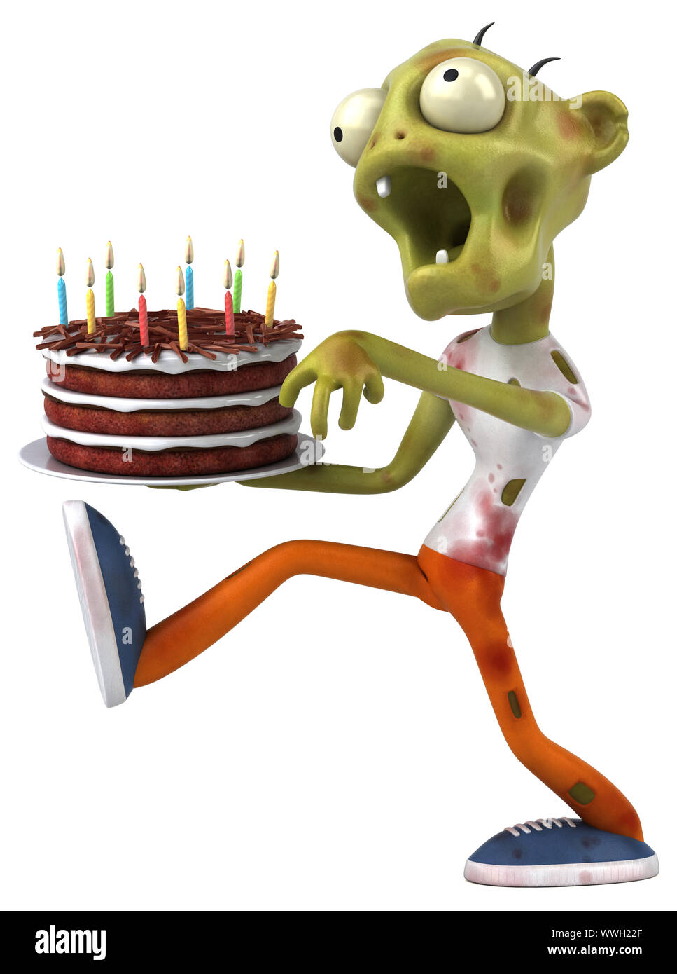 Fun zombie - 3D Illustration Stock Photo - Alamy