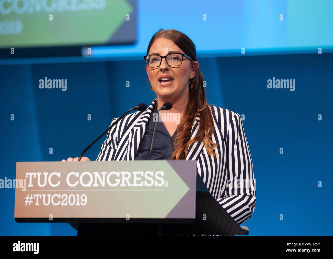 Laura pidcock speech at the tuc conference hi-res stock photography and ...