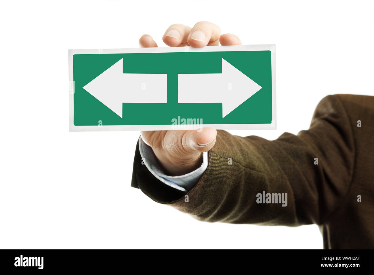 isolated on white background focus point on fingers and points on green ...