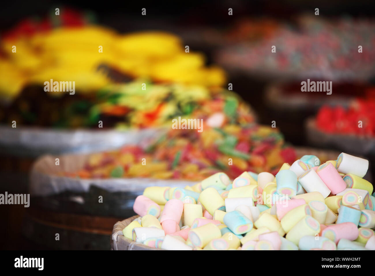 candy piles in shop Stock Photo - Alamy