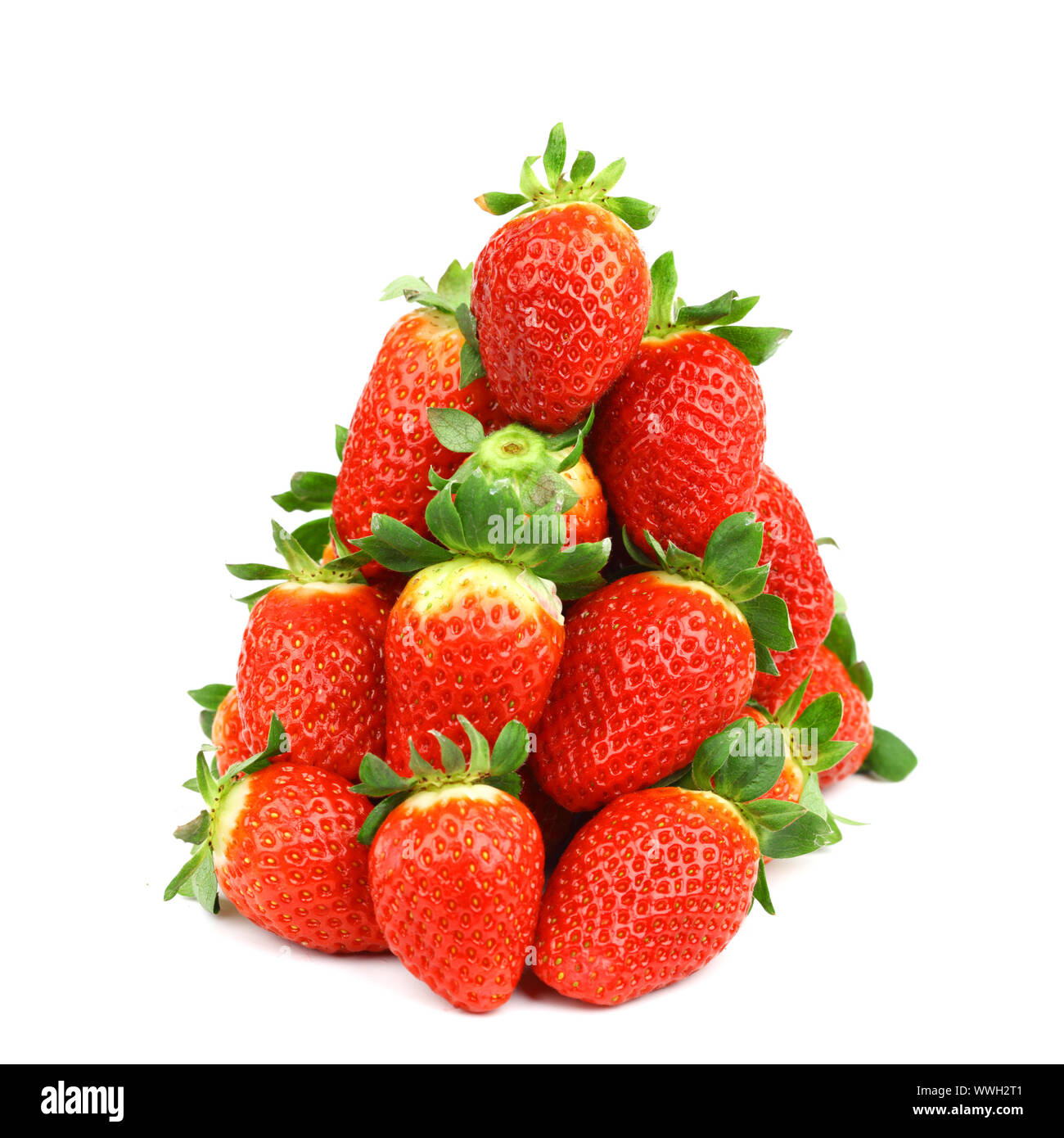 strawberry pile isolated on white background Stock Photo - Alamy