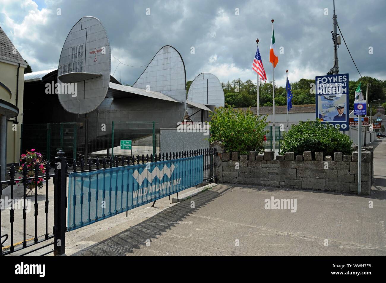 The exterior of the Foynes Flying Boat Museum in Limerick, Ireland ...
