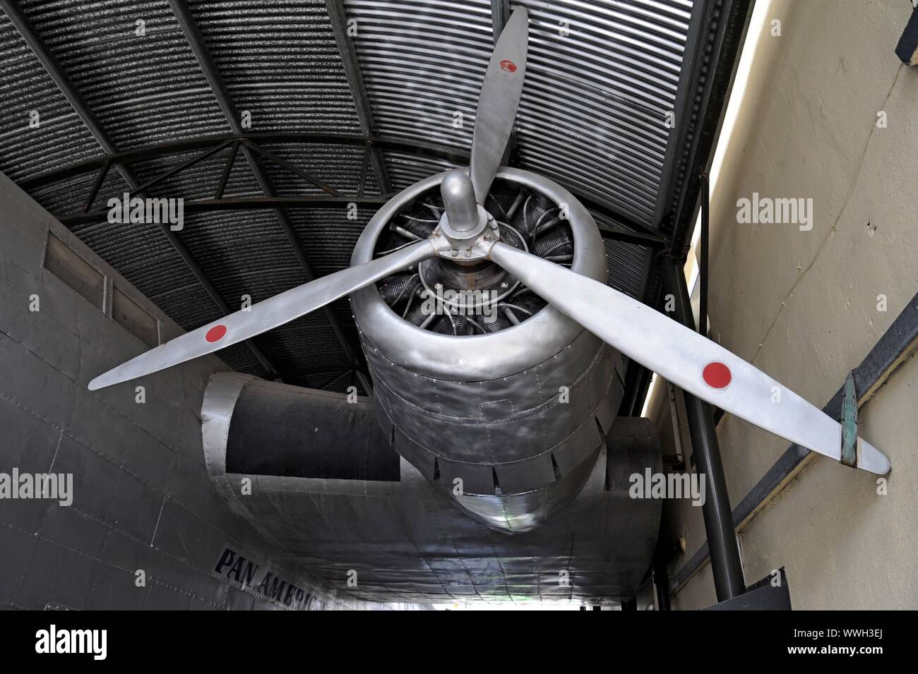 The replica Boeing 314 aircraft at the Foynes Flying Boat Museum in ...