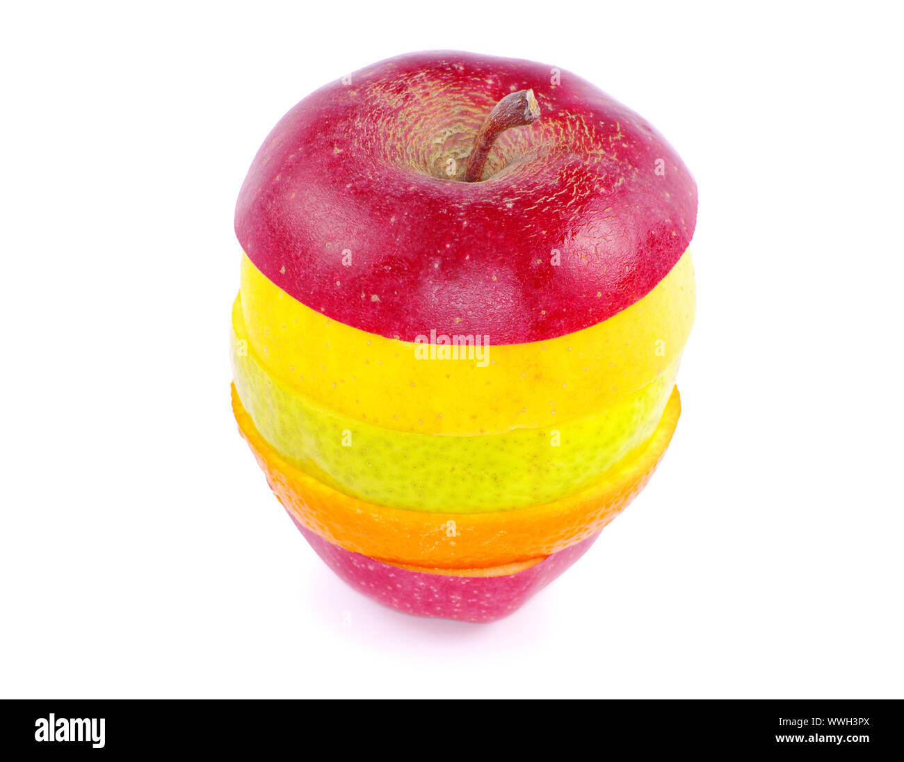 mixed fruit isolated on white Stock Photo - Alamy